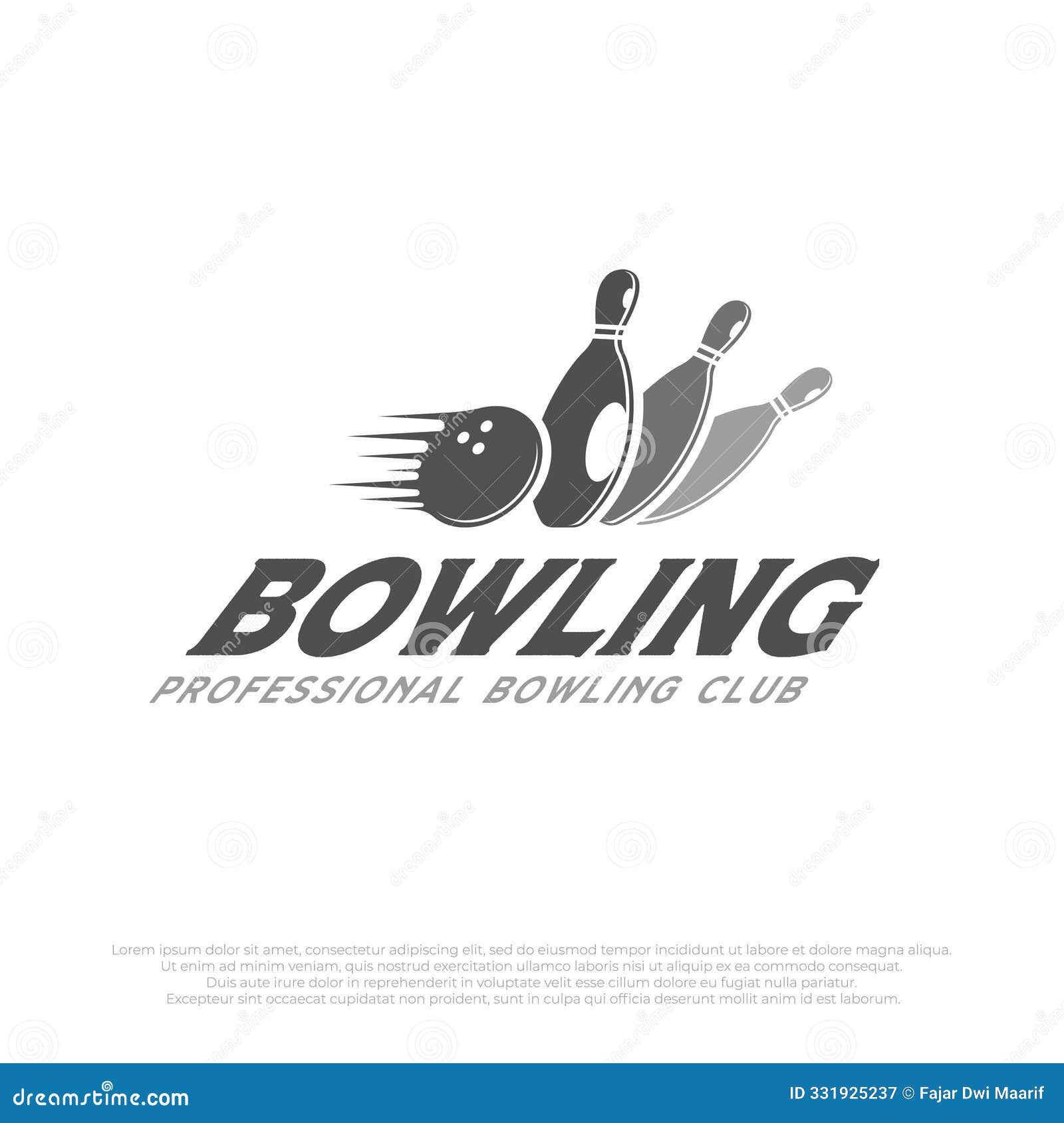 Strike Bowling Ball Logo Vector Template. Illustration Design of a ...