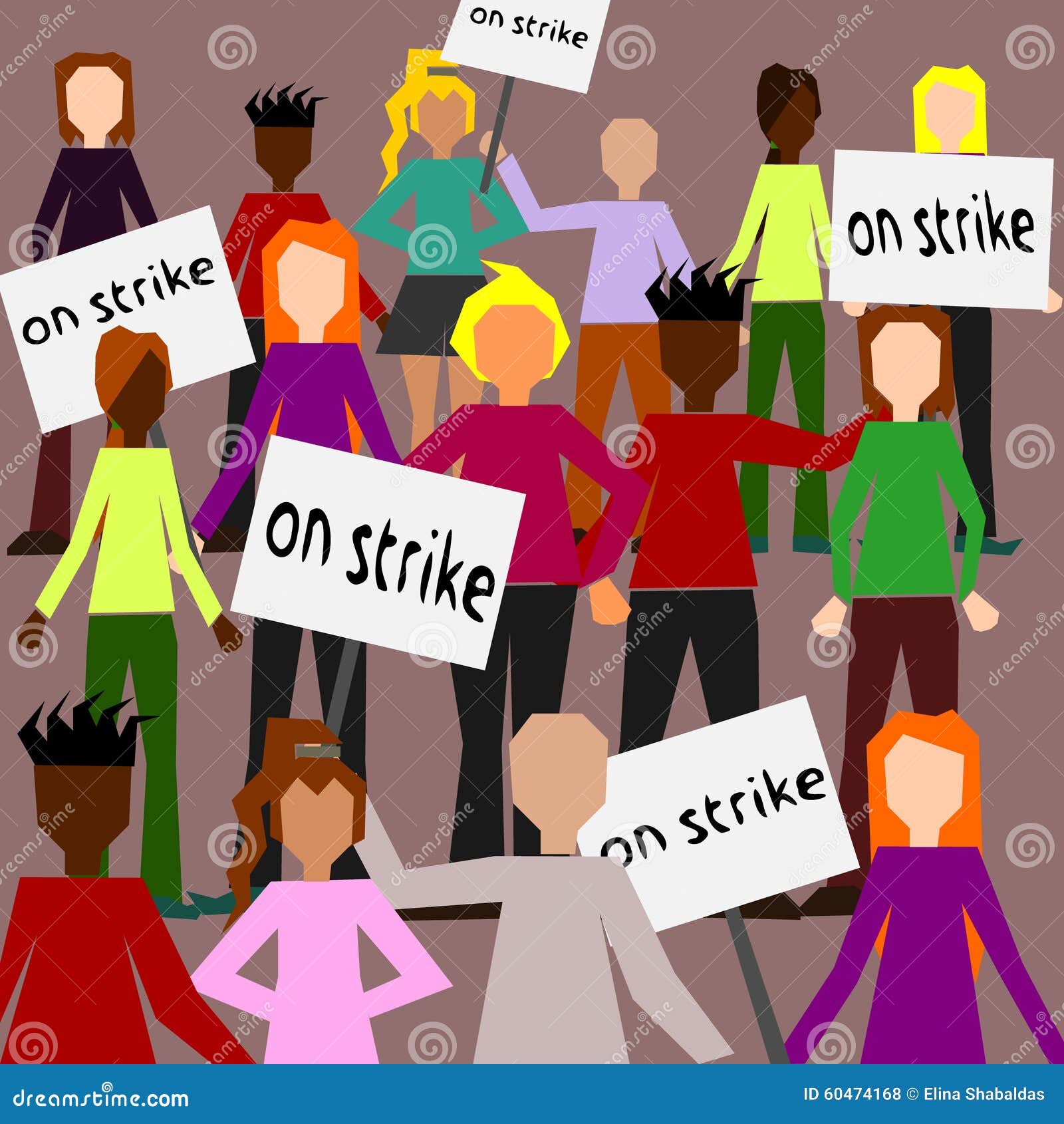 Strike stock vector. Illustration of signs, anger, strike - 60474168