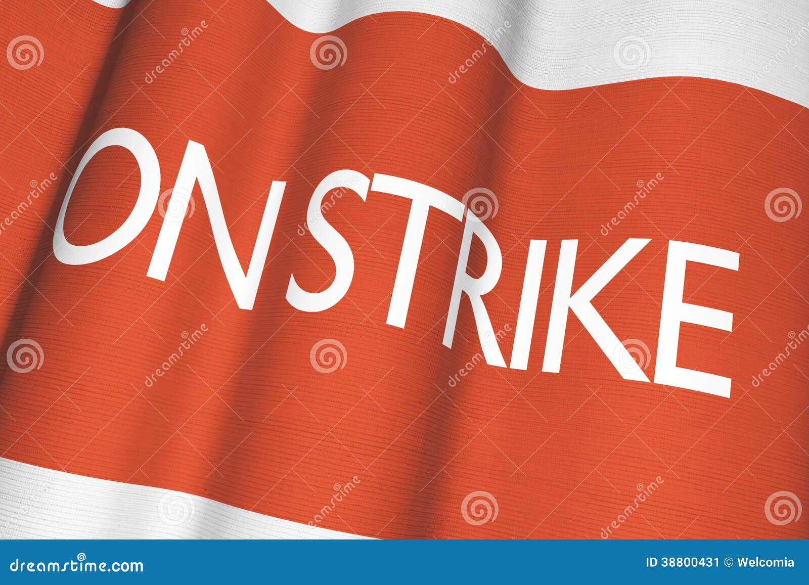 On Strike Flag Concept stock illustration. Illustration of company ...