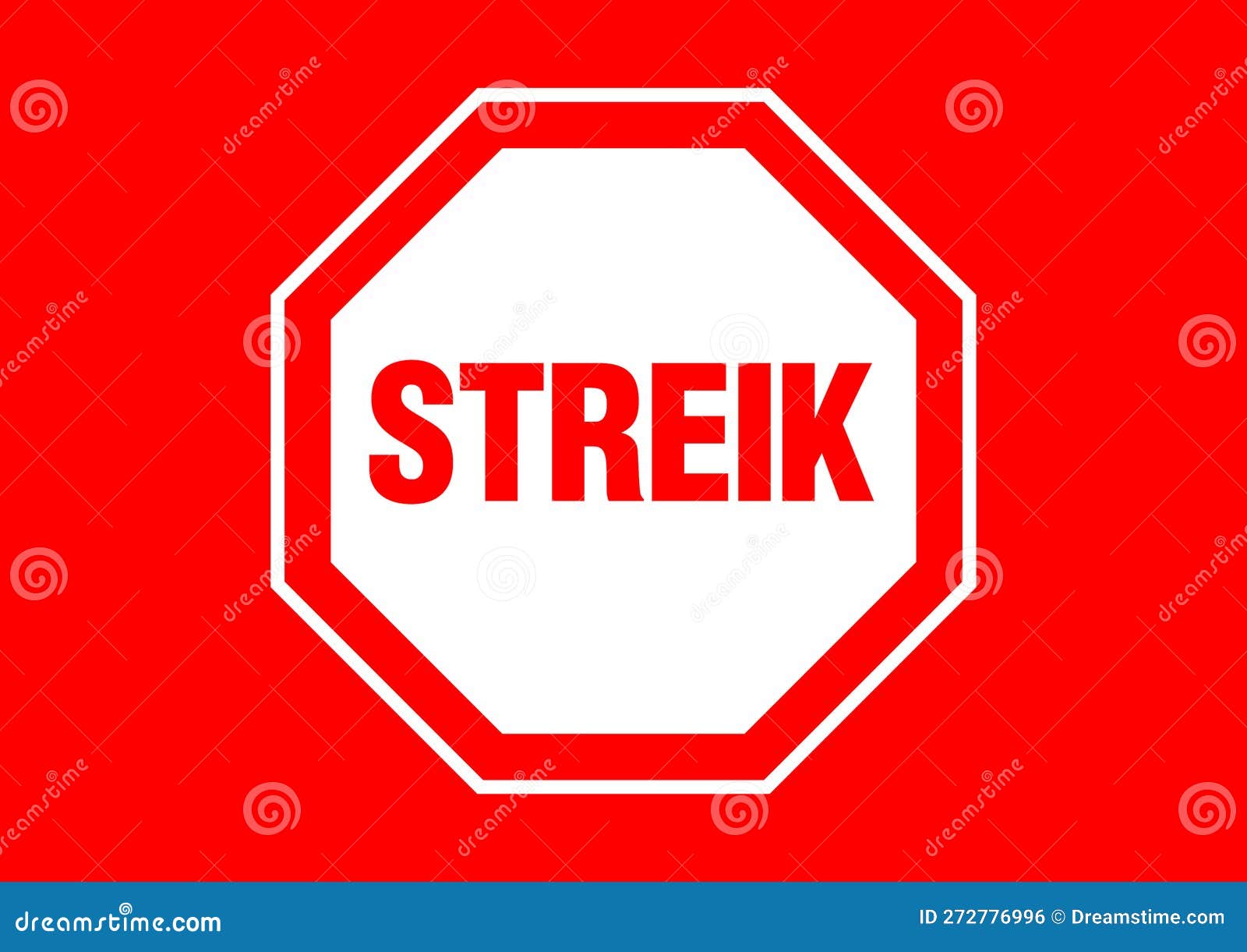 Strike - Graphic for a Poster in German Stock Vector - Illustration of ...