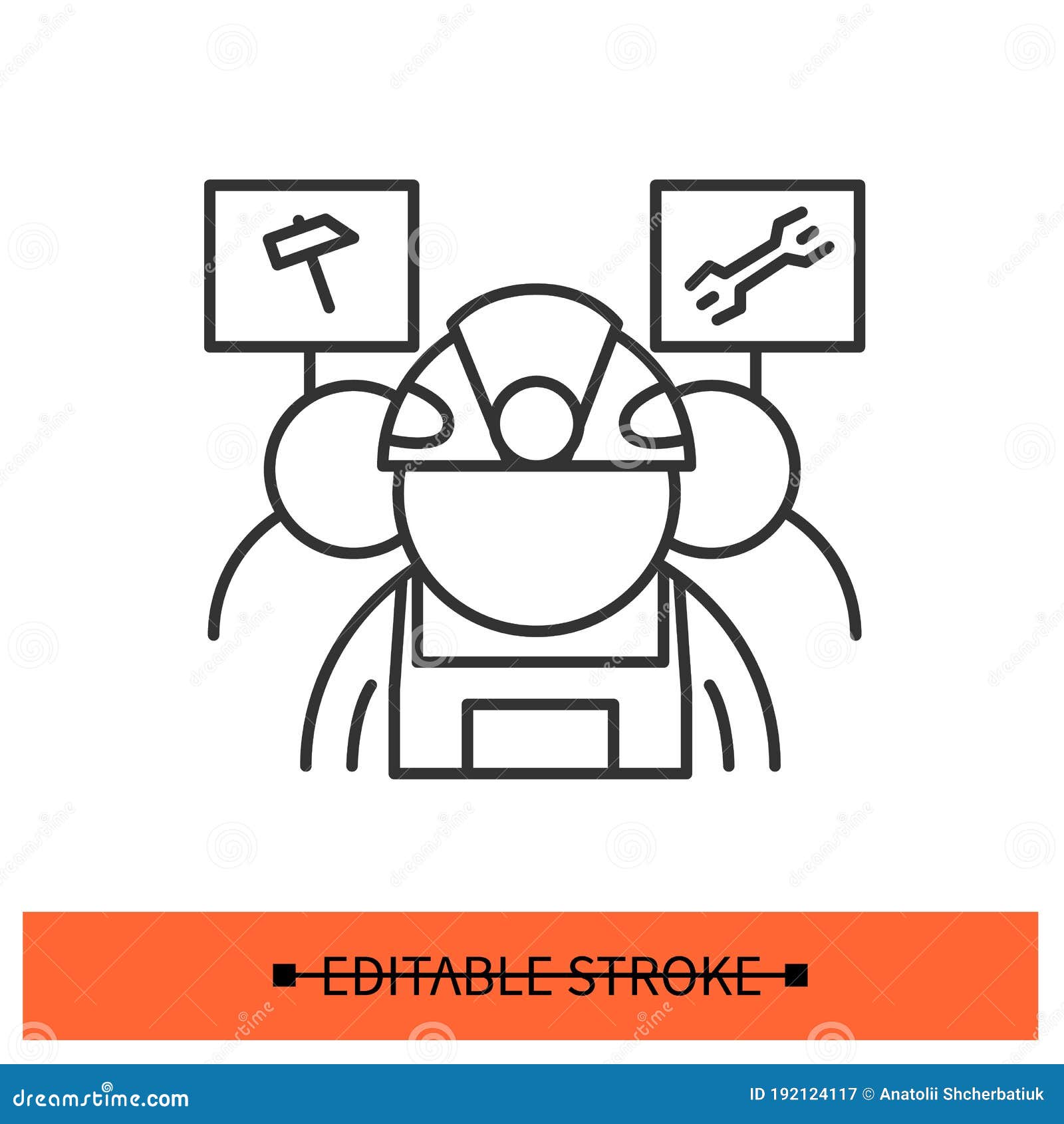 Strike Icon. Labor Social Movement Protest March Simple Vector ...