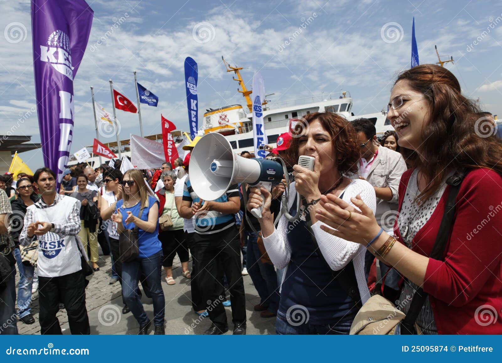 Strike in Istanbul,Turkey editorial stock image. Image of servant ...