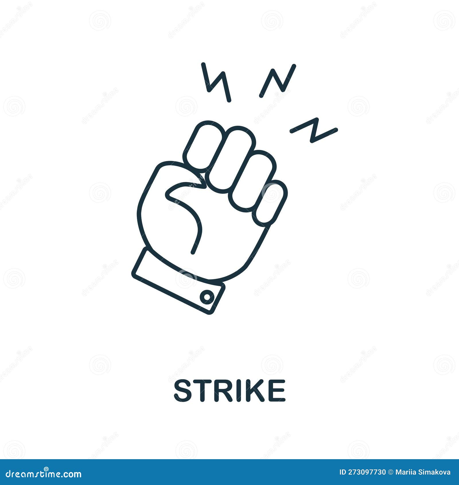 Strike Line Icon. Simple Element from Social Activity Collection ...