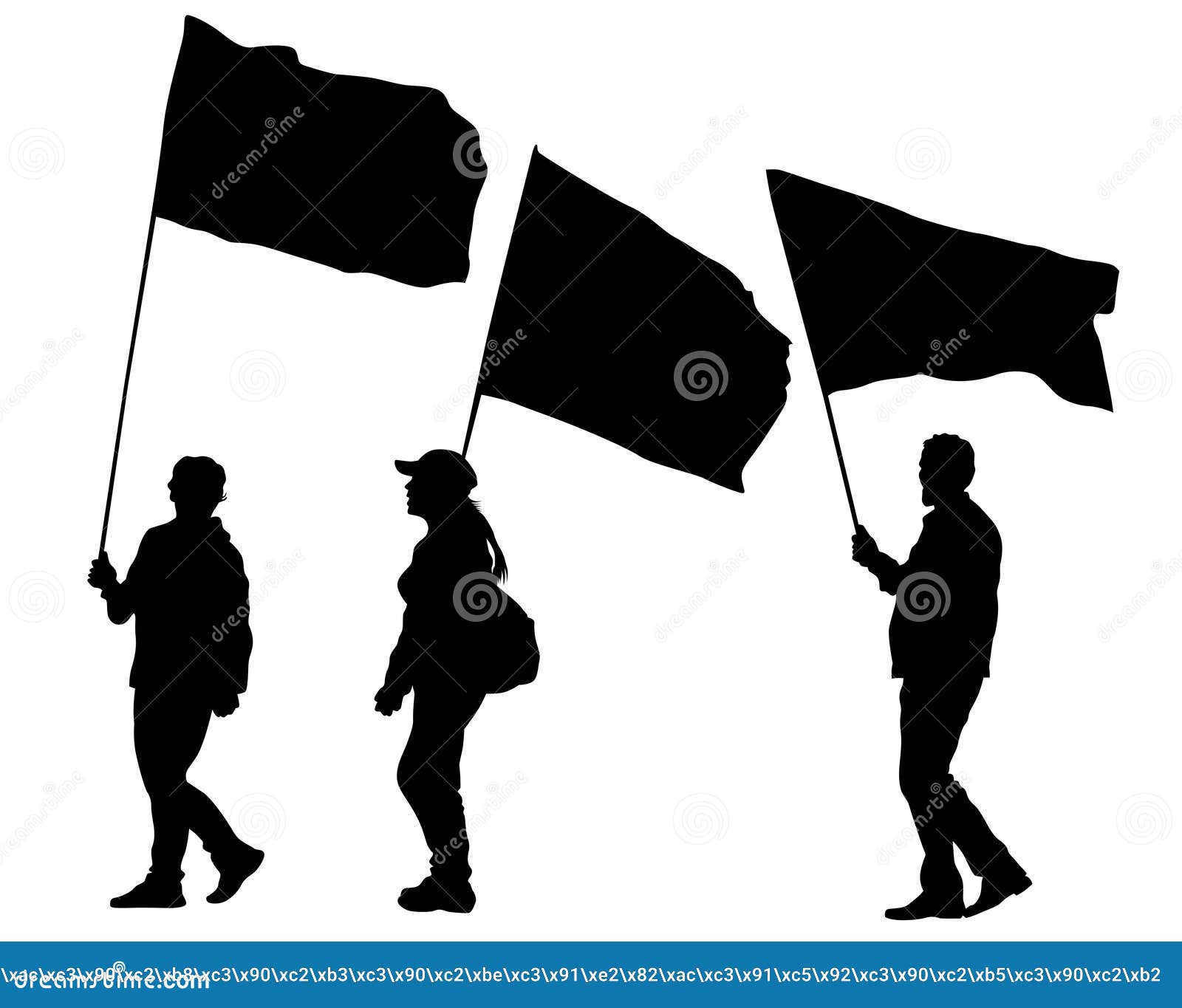 Strike people four stock vector. Illustration of marching - 150895187