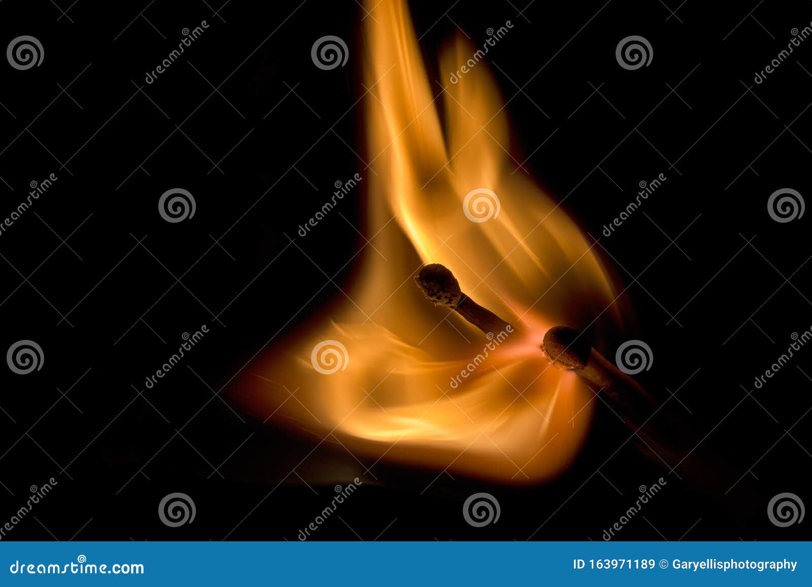A Match Being Struck Alight Stock Image - Image of abstract, horizontal ...
