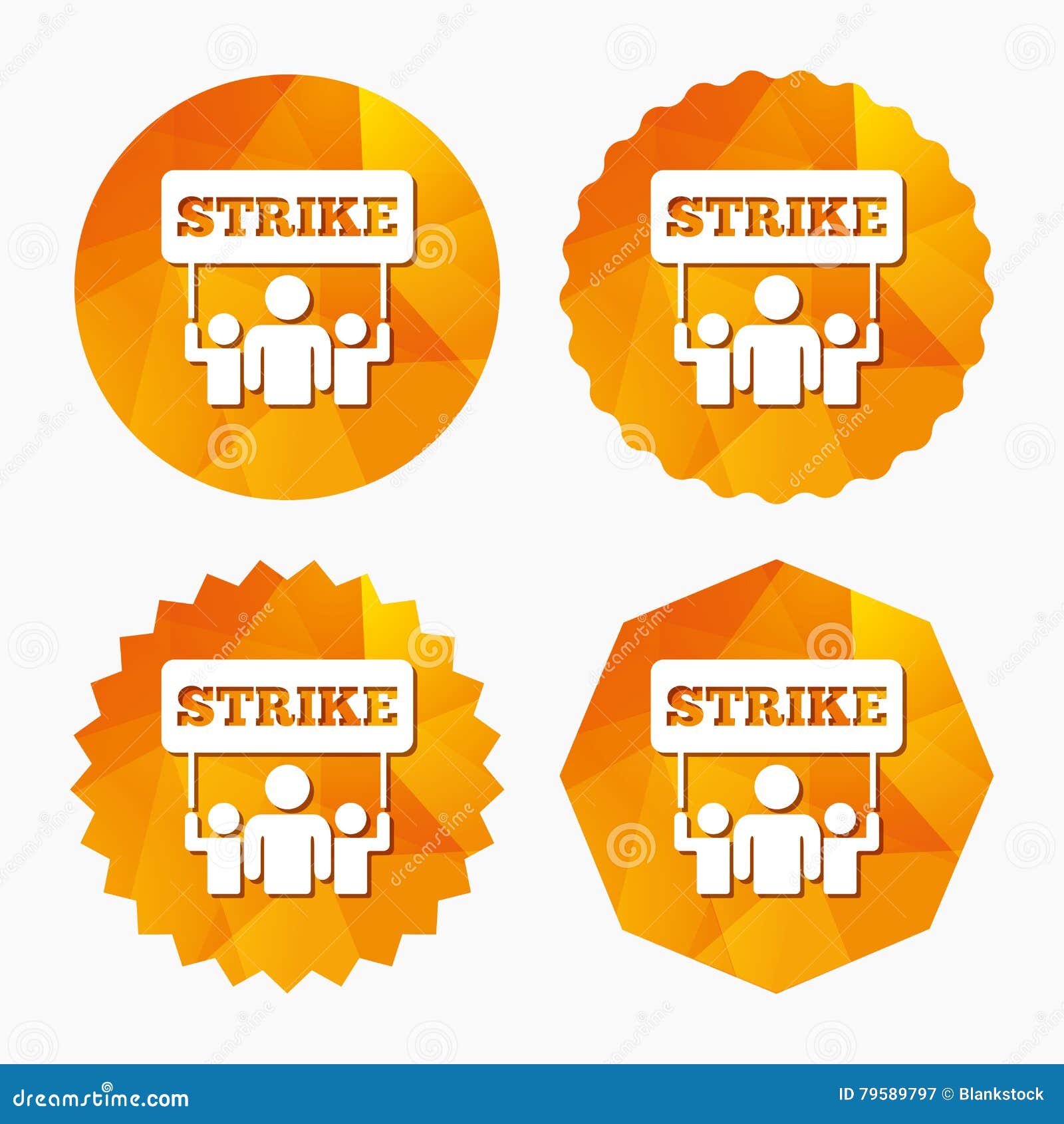 Strike Sign Icon. Group of People Symbol Stock Vector - Illustration of ...