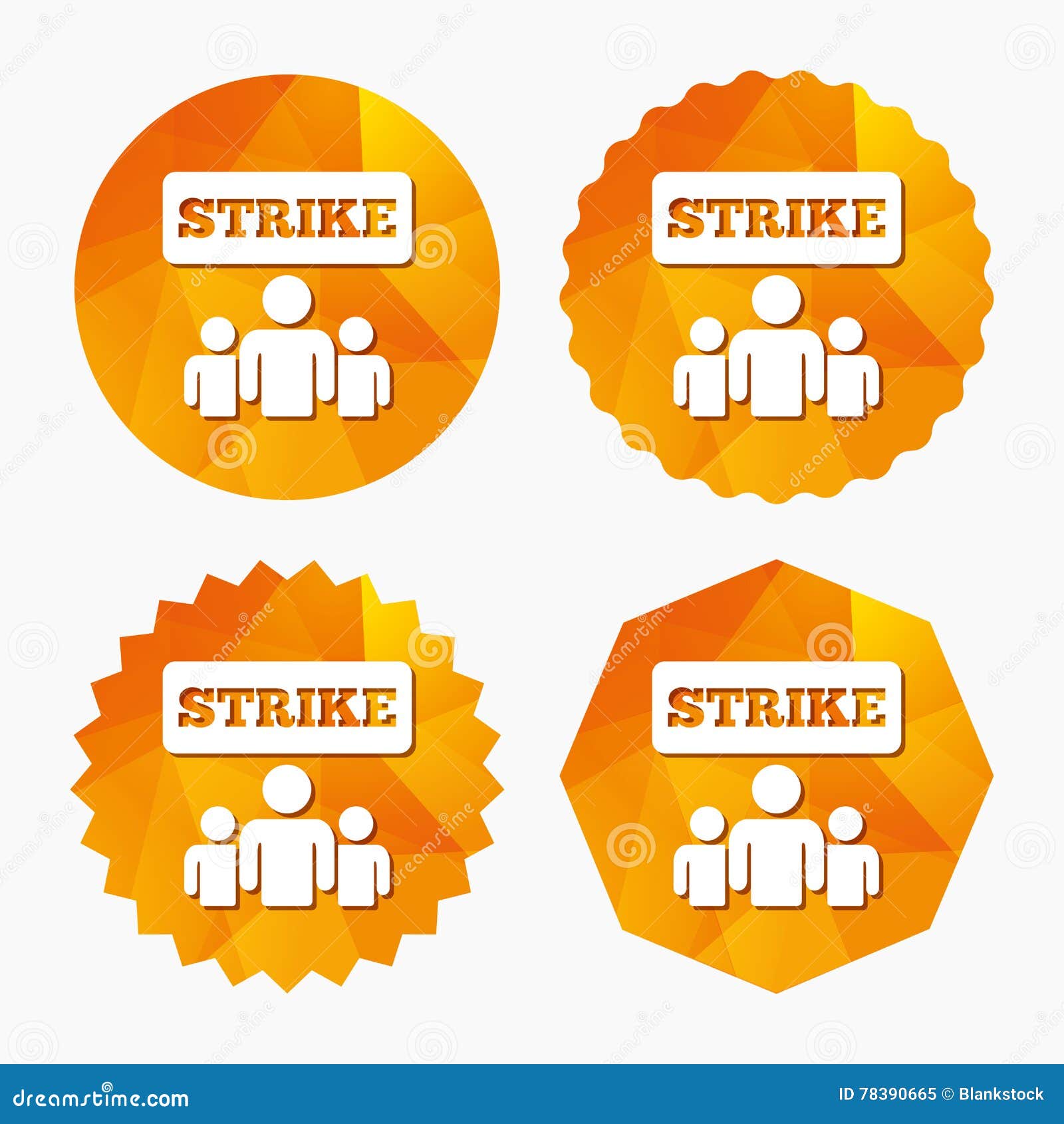 Strike Sign Icon. Group of People Symbol Stock Vector - Illustration of ...