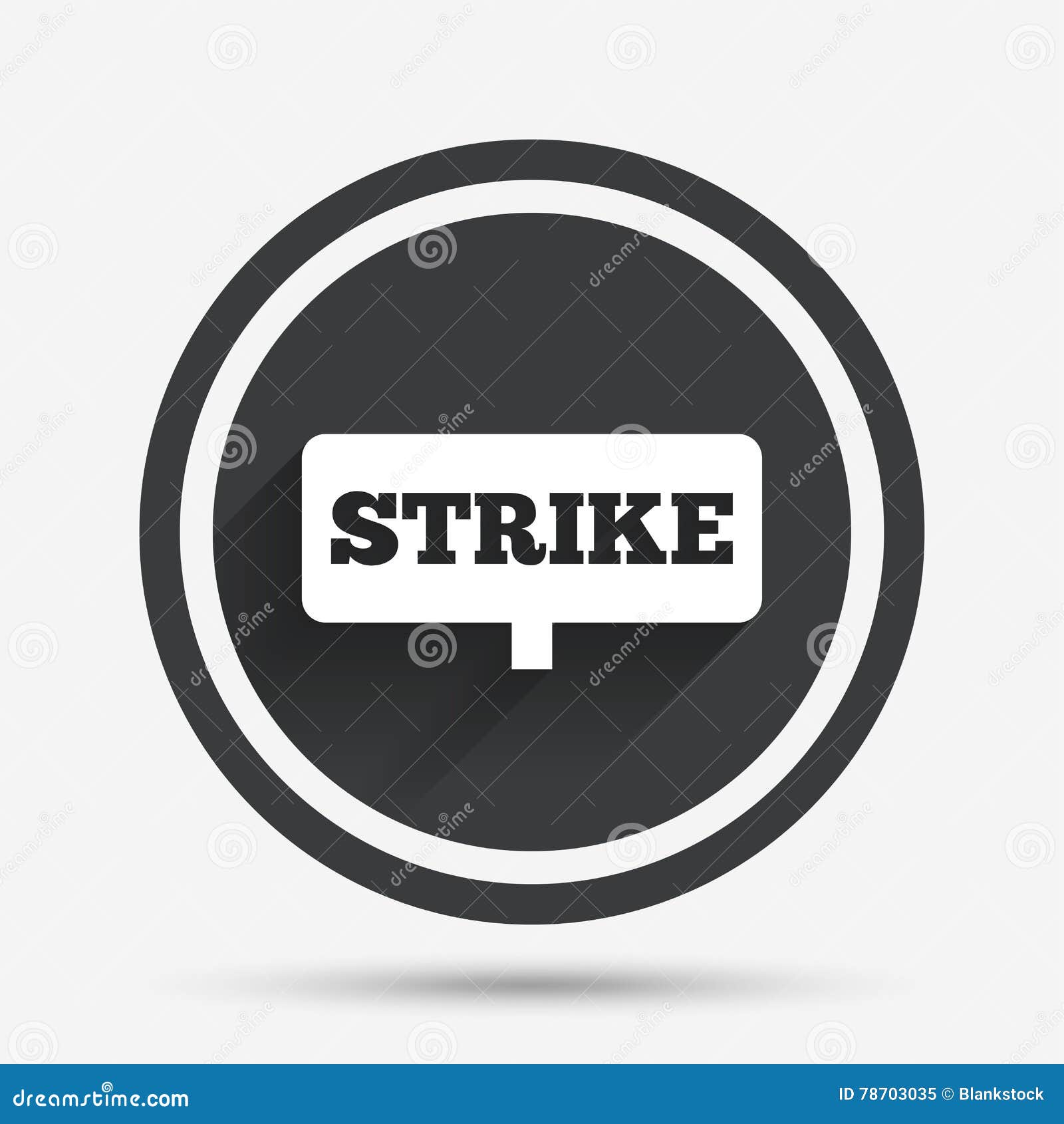 Strike Sign Icon. Protest Banner Symbol Stock Vector - Illustration of ...