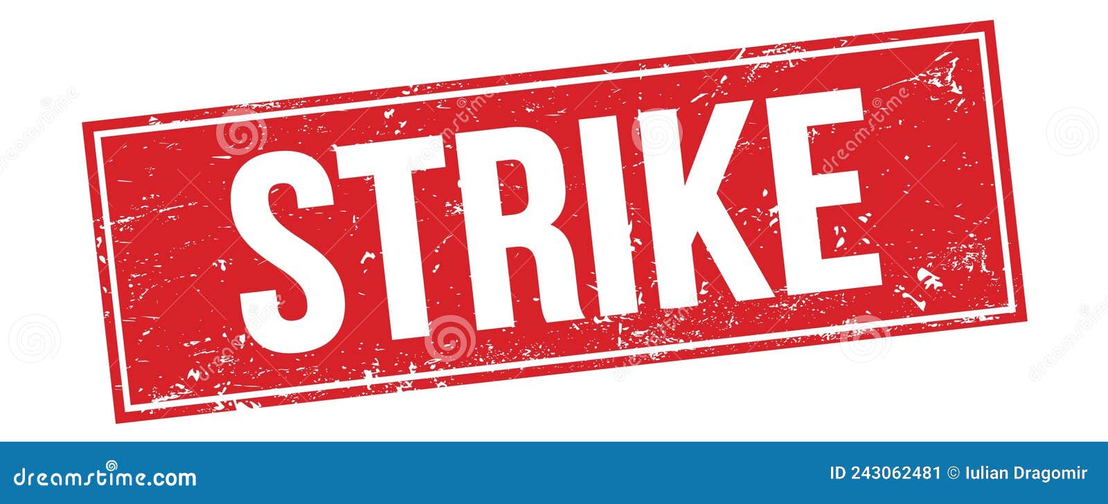 STRIKE Text on Red Grungy Rectangle Stamp Stock Illustration ...