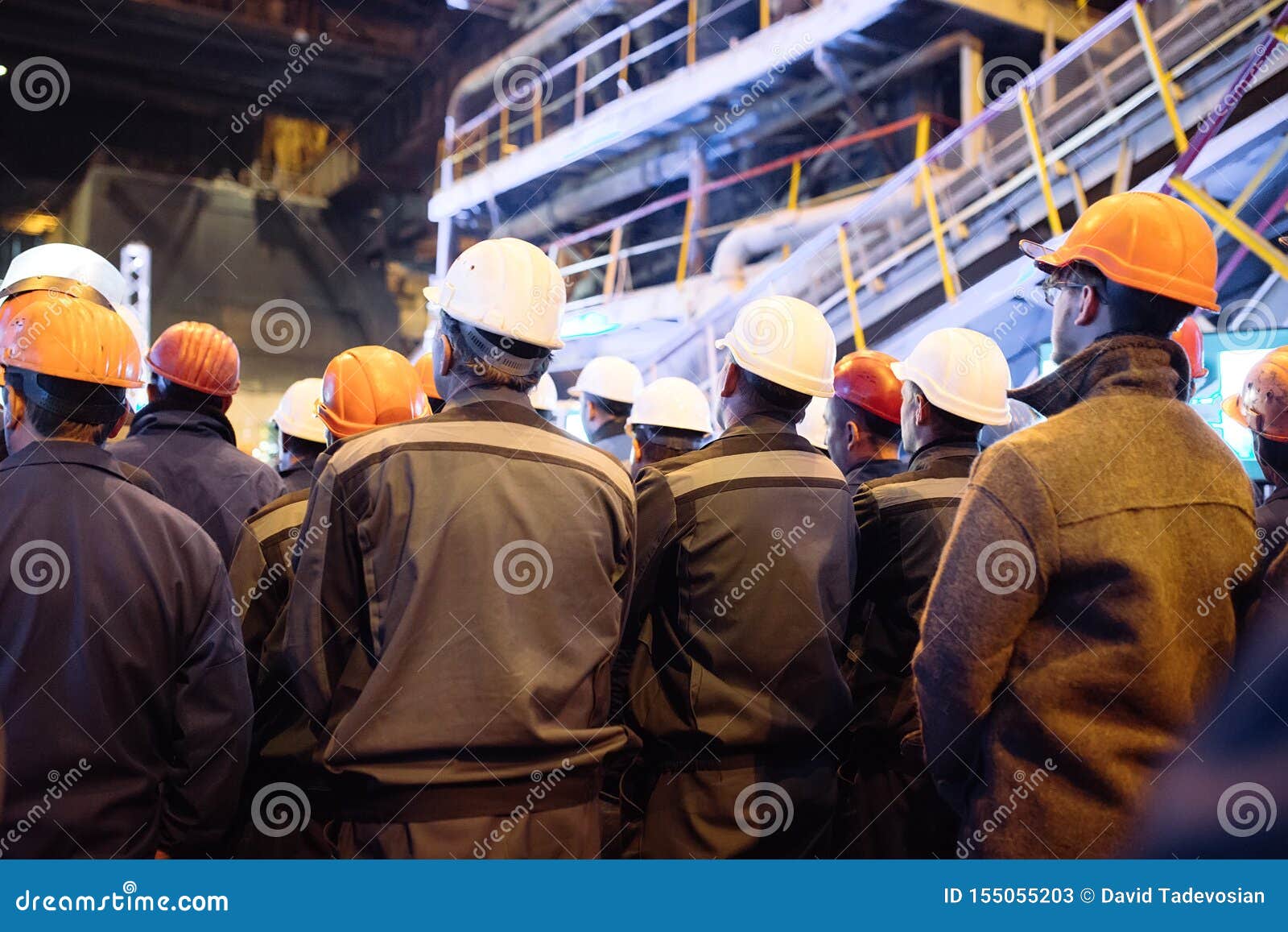 Strike of Workers in Heavy Industry. Metallurgical Industry. Stock ...