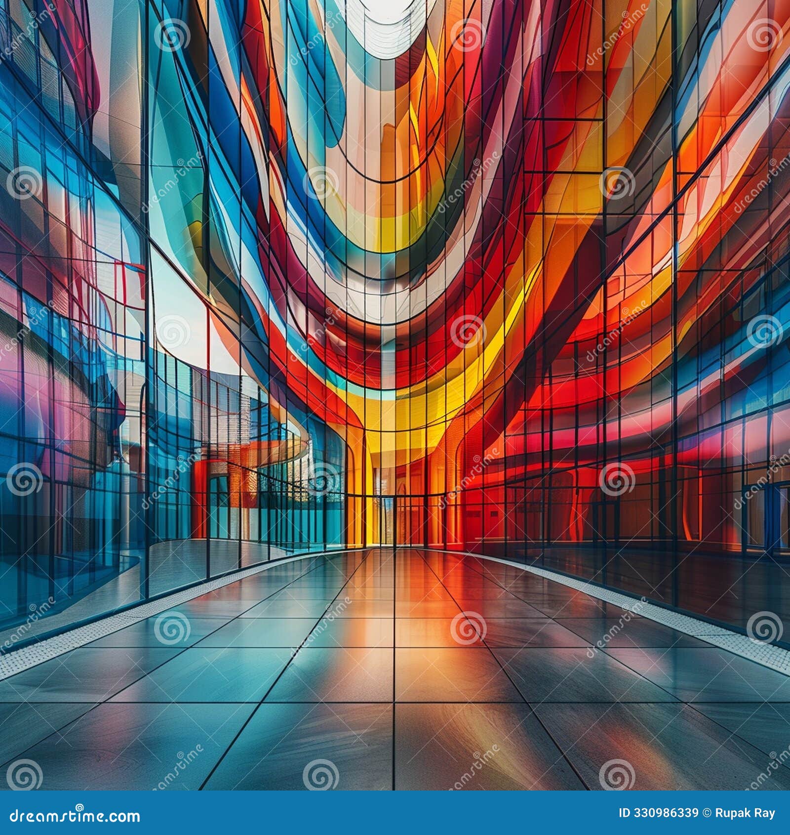 Striking Architectural Background with Feature Illustration Stock ...