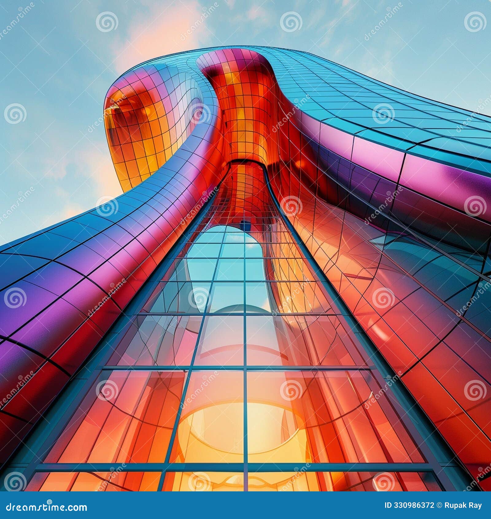 Striking Architectural Background with Feature Illustration Stock ...