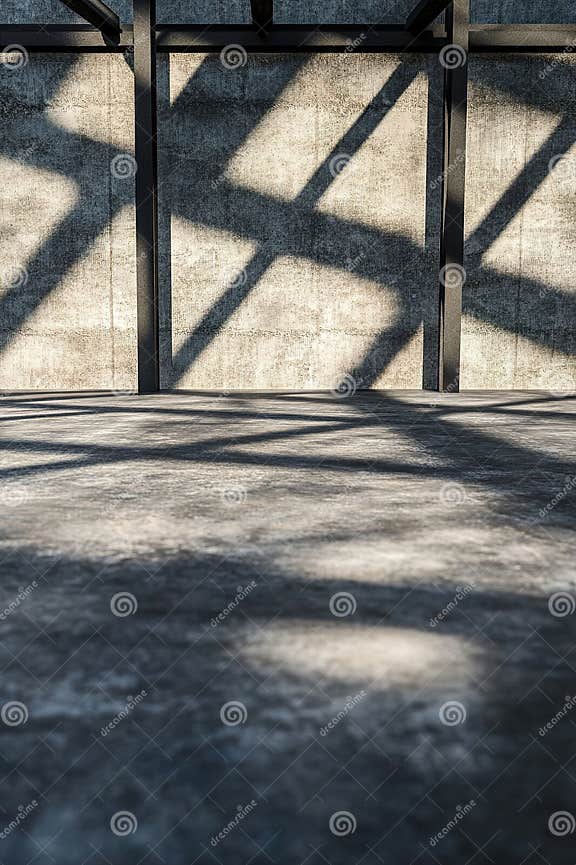 In a Striking Architectural Setting, Overlapping Black Steel Beams ...