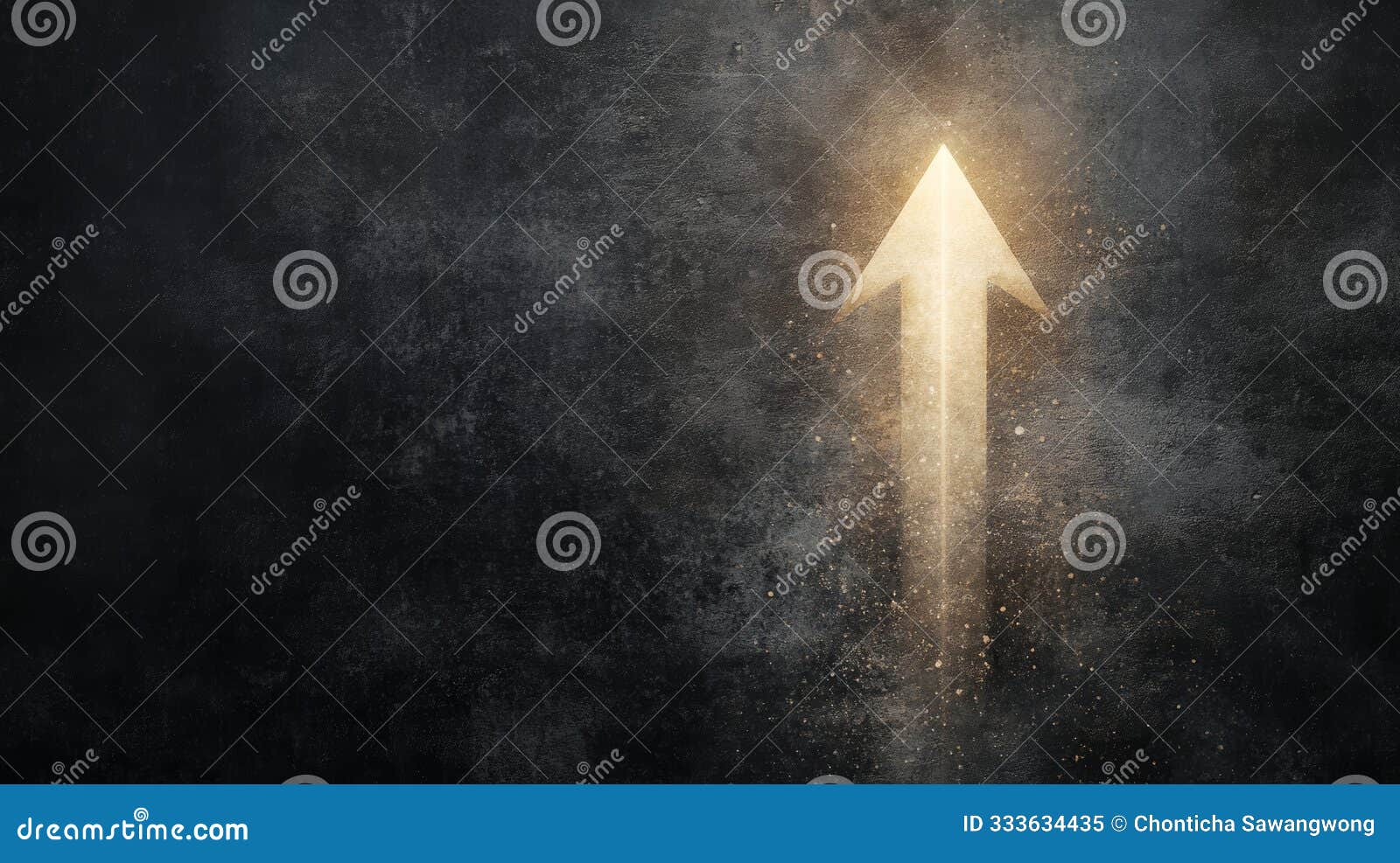 A Striking Arrow Symbolizing Direction and Progress, Glowing Against a ...