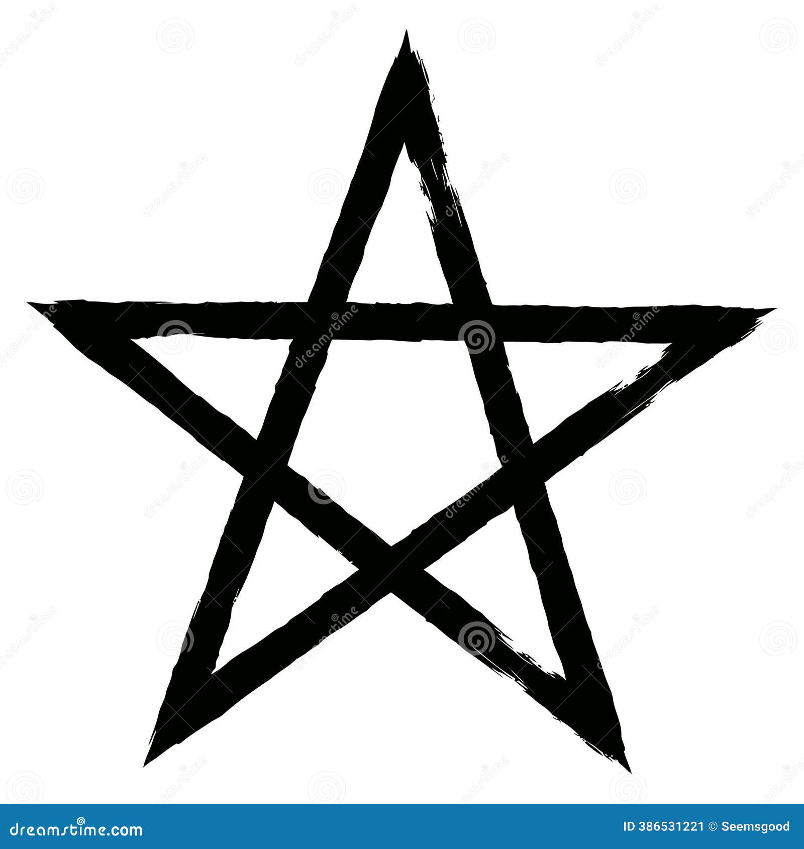 Black Pentagram In A Circle Icon Isolated On Transparent Background ...