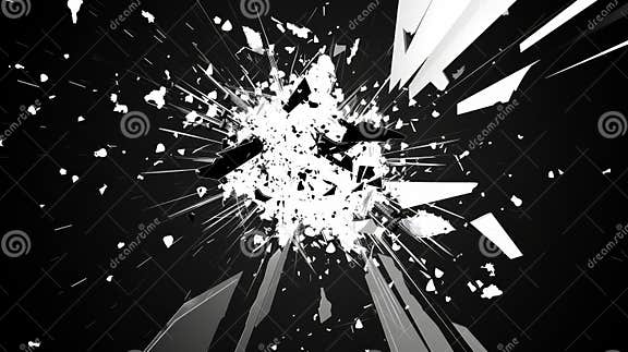 Explosive Abstract Fragmentation, Generative AI Stock Illustration ...