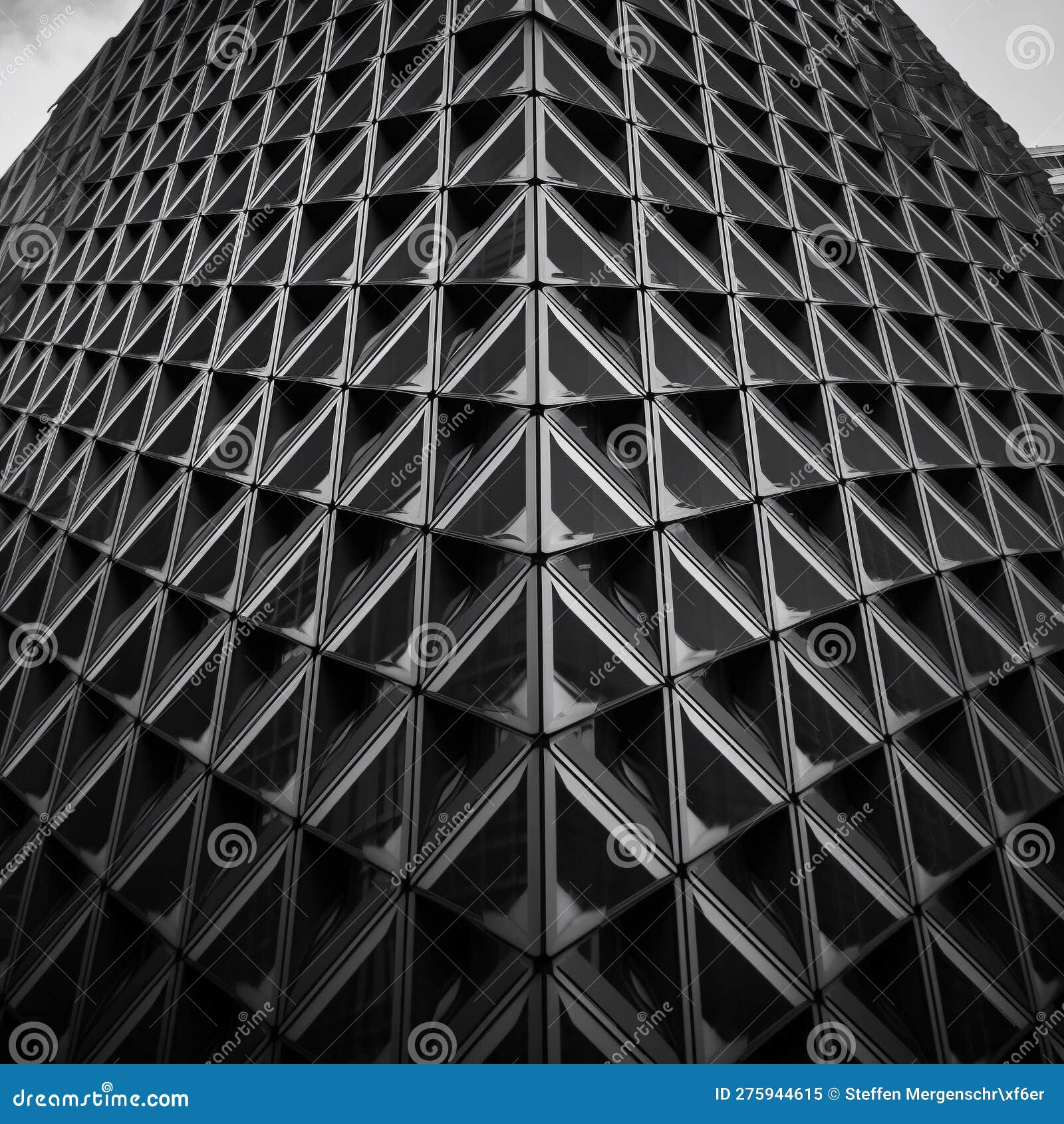 Symmetrical Abstract Pattern on Contemporary Building Facade Stock ...