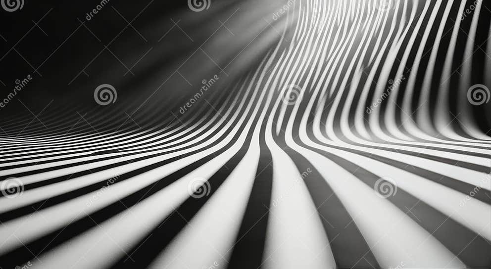 Striking Black and White Striped Pattern Creating an Optical Illusion ...