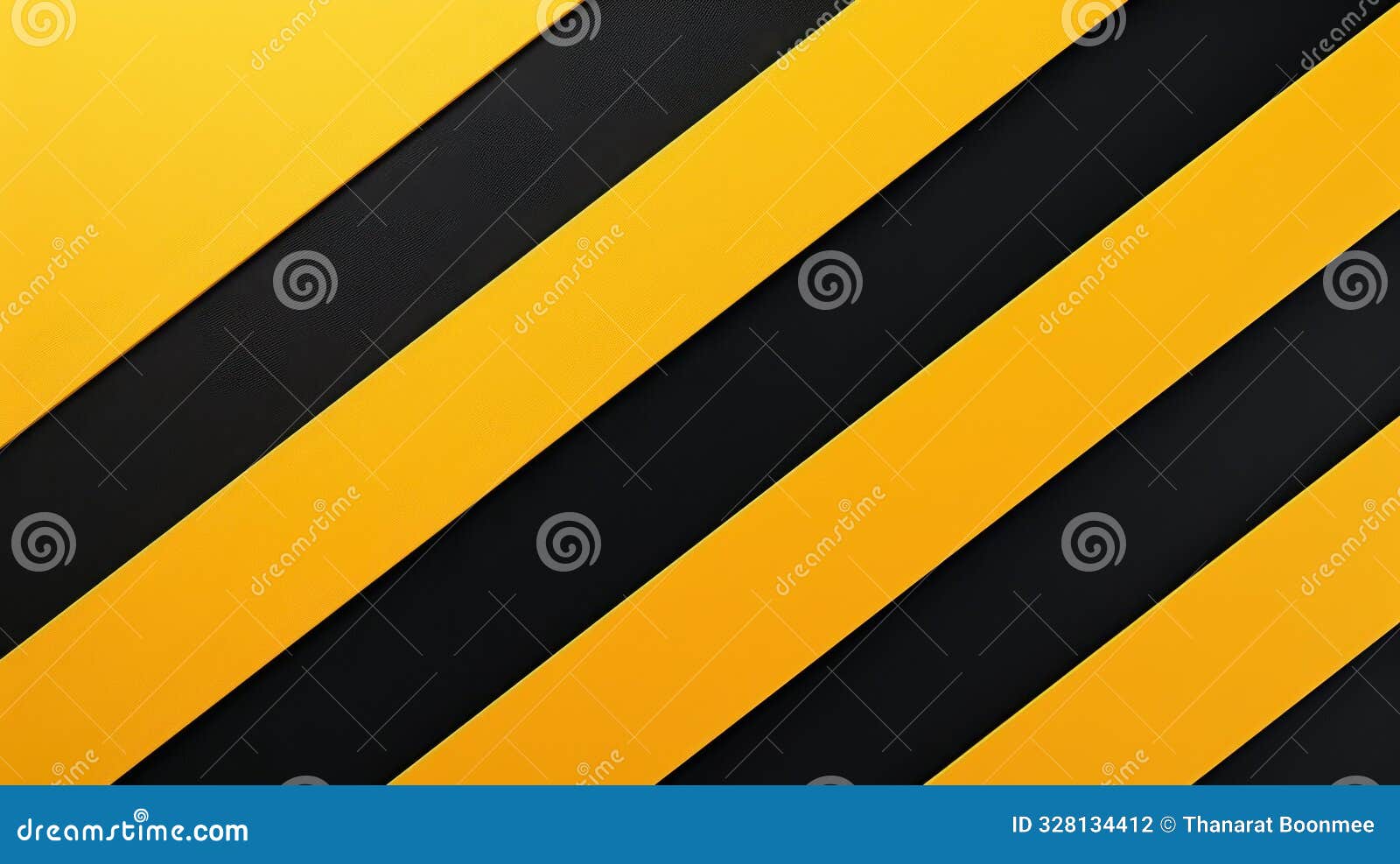 Striking Black and Yellow Warning Line Rectangular Background with ...