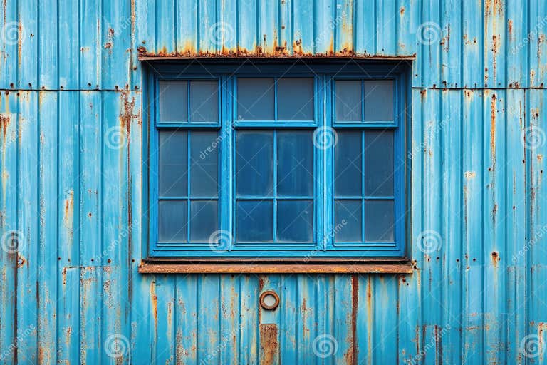A Striking Blue Building Featuring a Un Stock Illustration ...