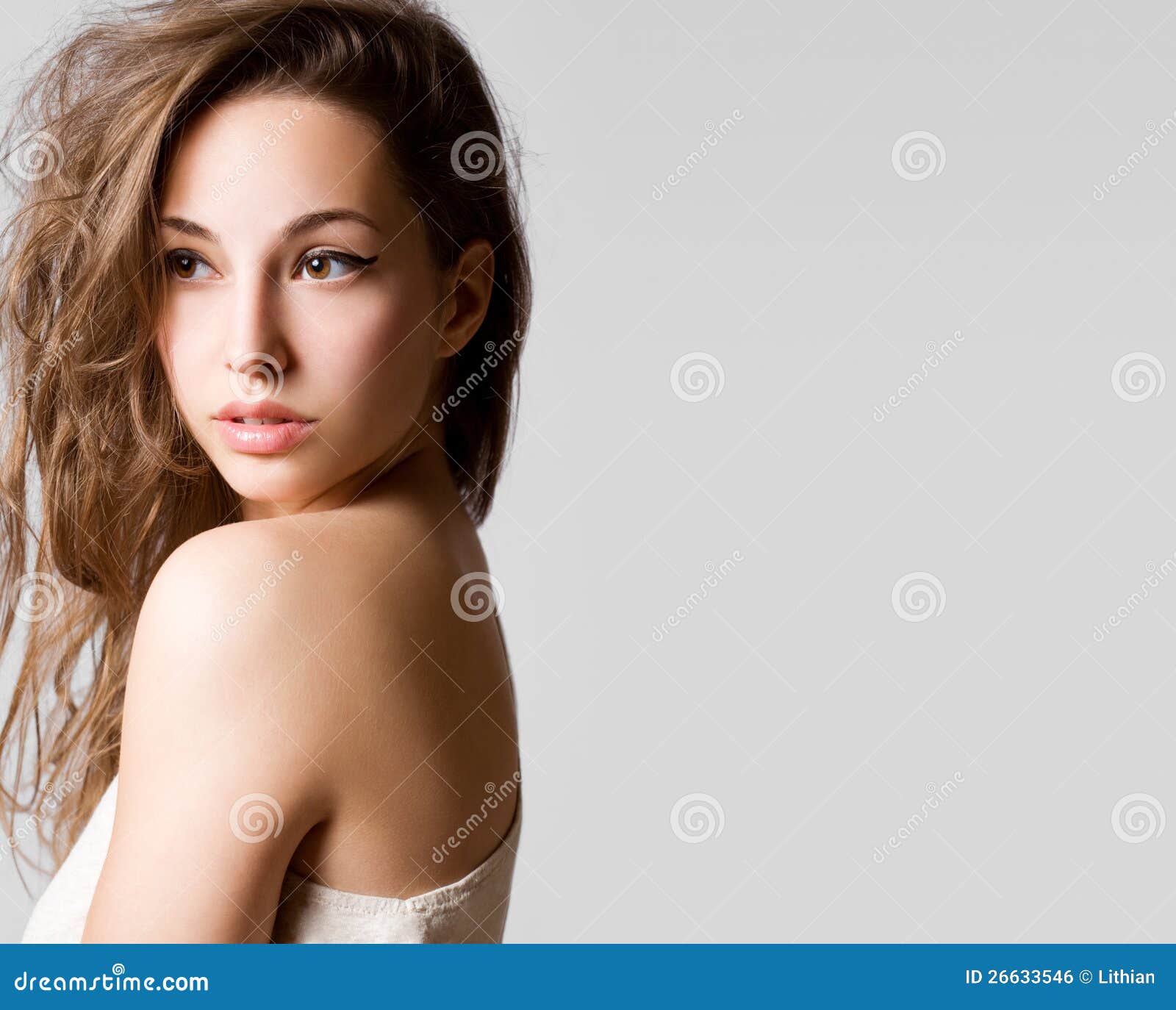 Striking brunette beauty. stock photo. Image of person - 26633546