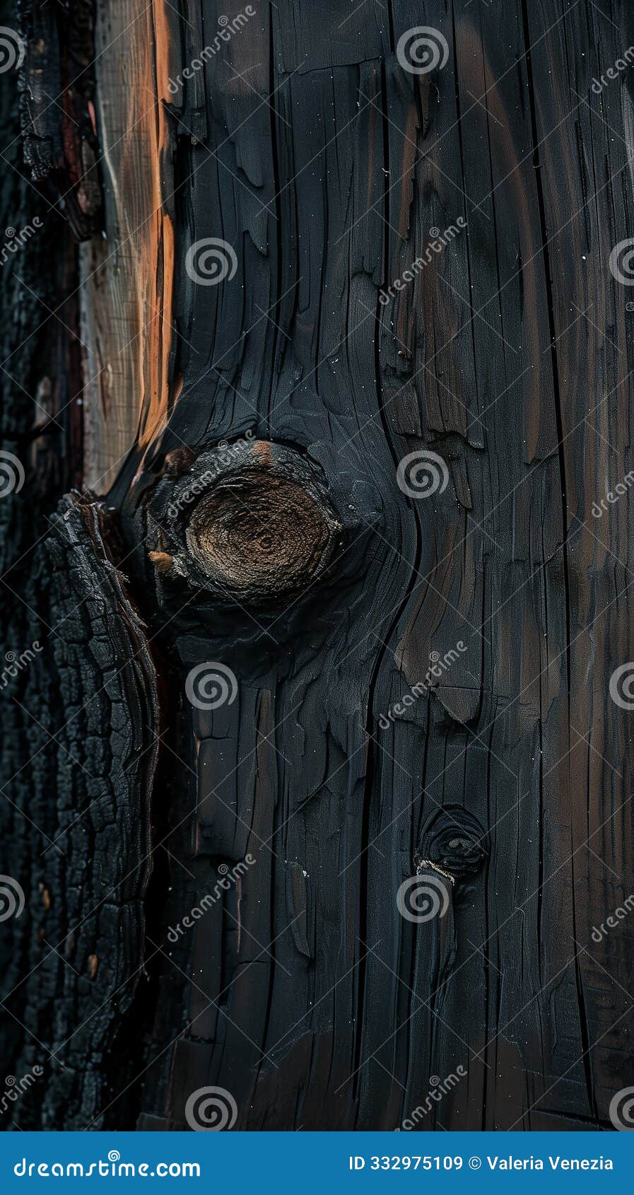 Striking Close-up of a Black Tree Trunk, Perfect for a Natural Backdrop ...