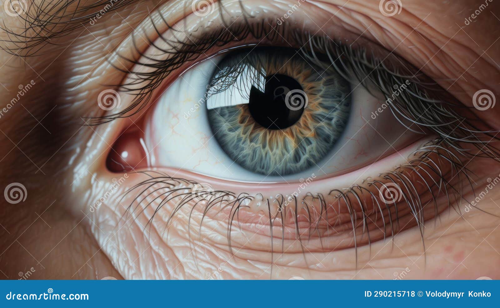 A Striking Close-up of a Mesmerizing Blue Eye. Generative Ai Stock ...