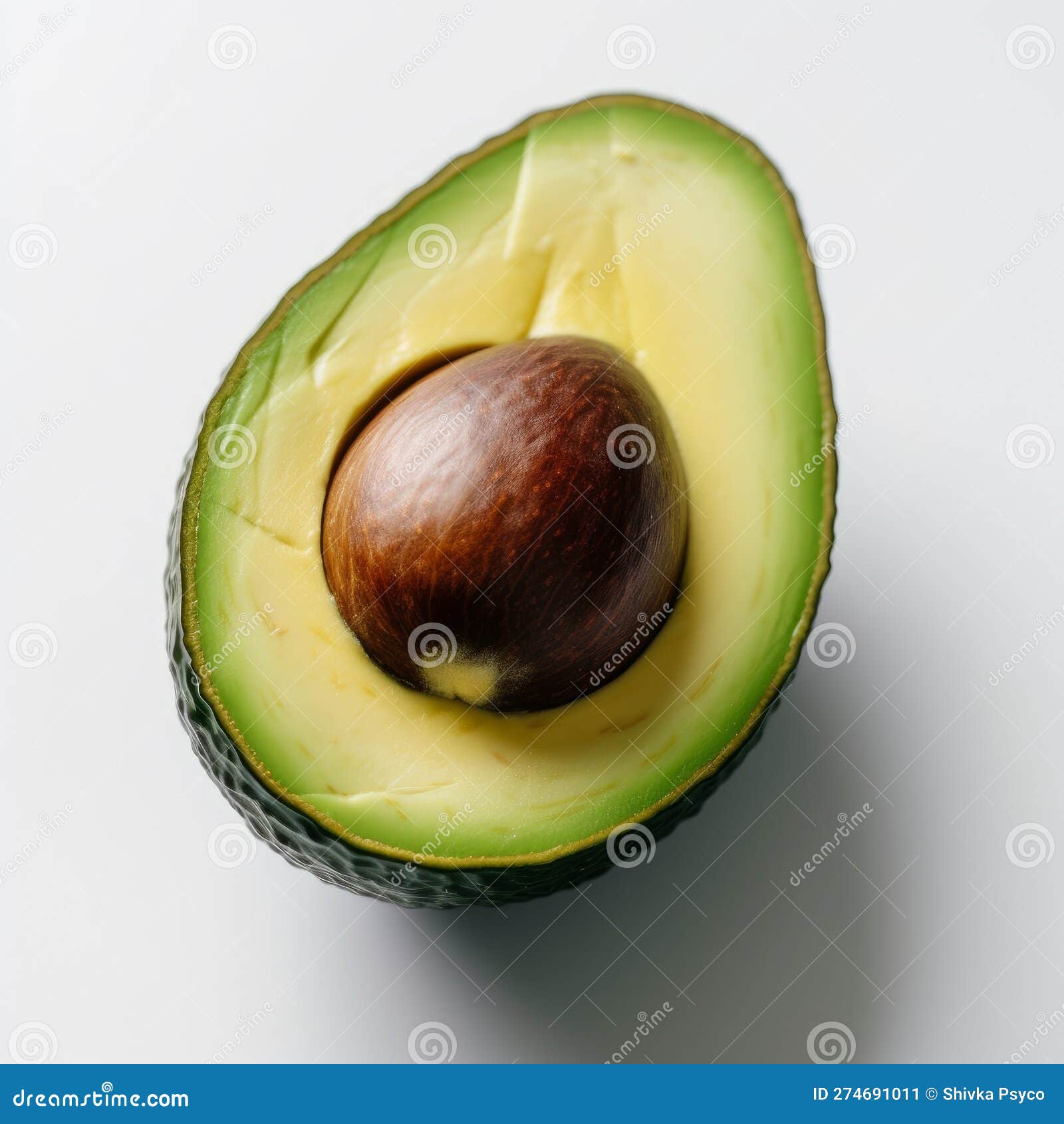 A Striking Close-up of a Single Smooth Avocado Generative AI Stock ...