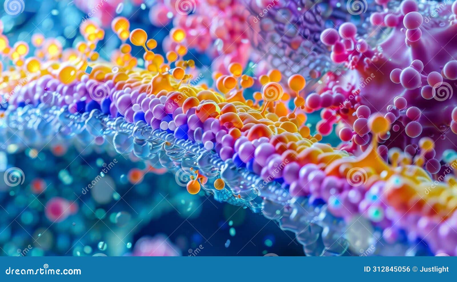 A Striking Closeup of the Cell Membrane Revealing Its Mosaiclike ...