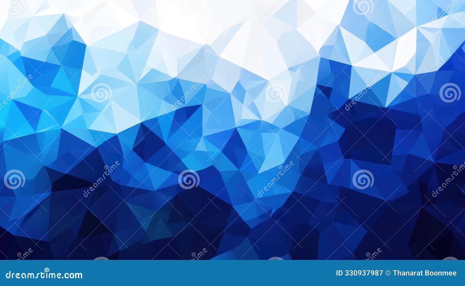A Striking Cold Blue Abstract Background Filled with Triangles ...