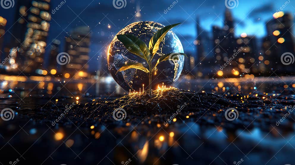 Environmental Conservation Remix: a Collage To Save the World Stock ...