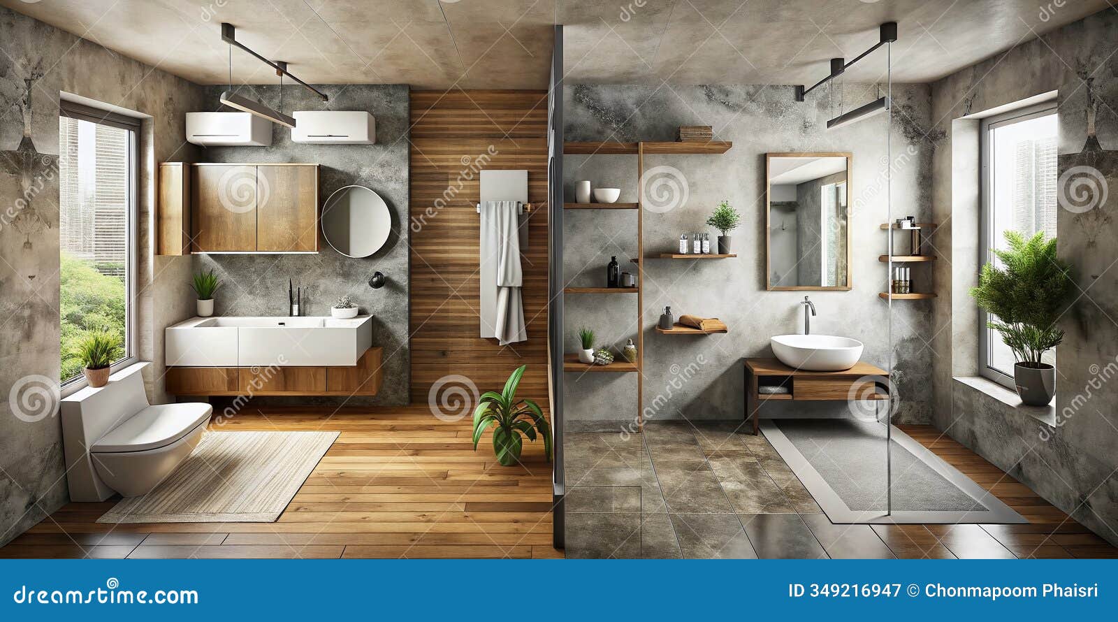 A Striking Contrast Cleanliness Vs Mess in a Bathroom Interior ...