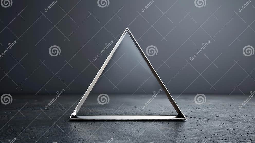 A Striking Crystal Triangle Shines Brightly, Its Glassy Surface ...