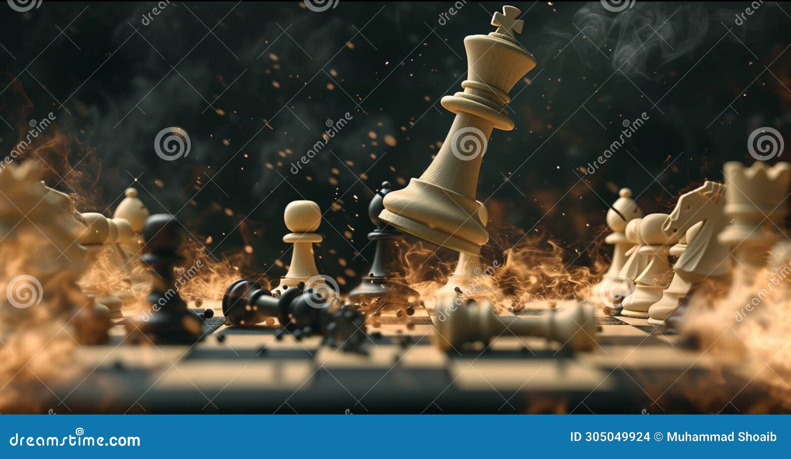 Intense Chess Battle: Kings, Pawns, And Queens In Captivating Overhead ...