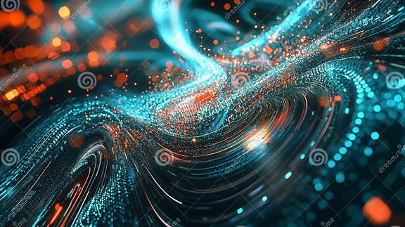 3D Search Engine: Centralized Data Flow. Generative AI Stock ...