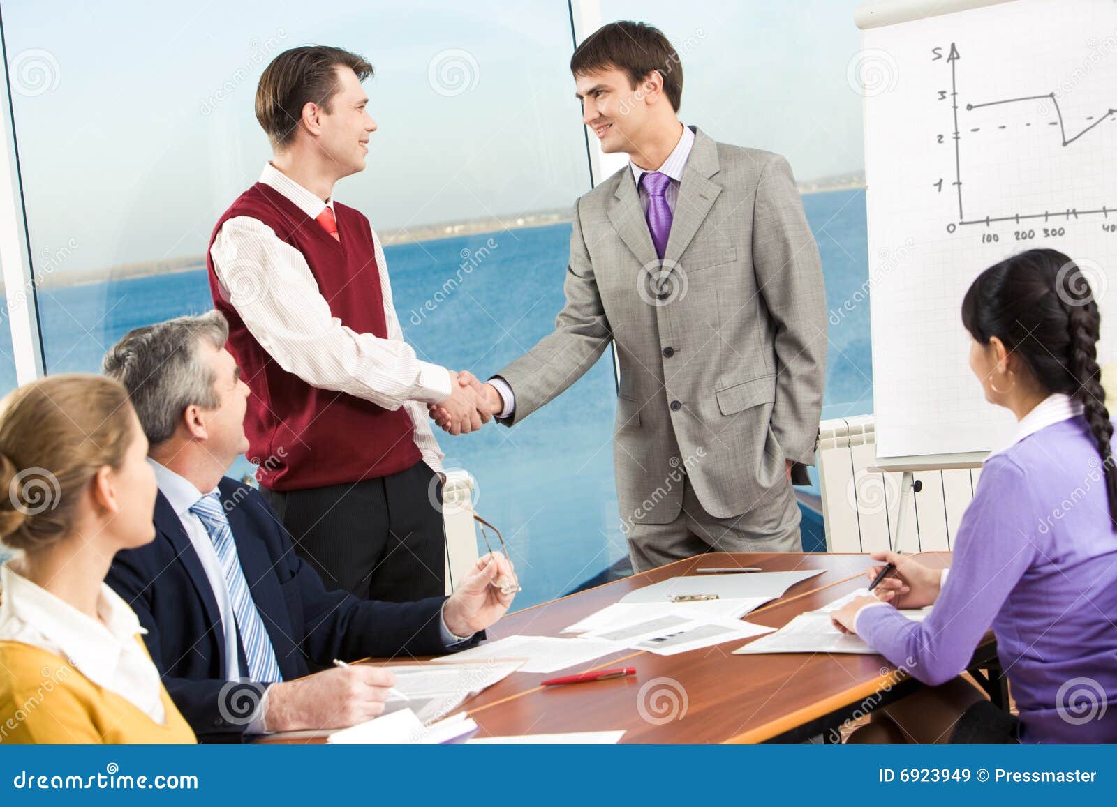 Striking a deal stock image. Image of confident, companionship - 6923949