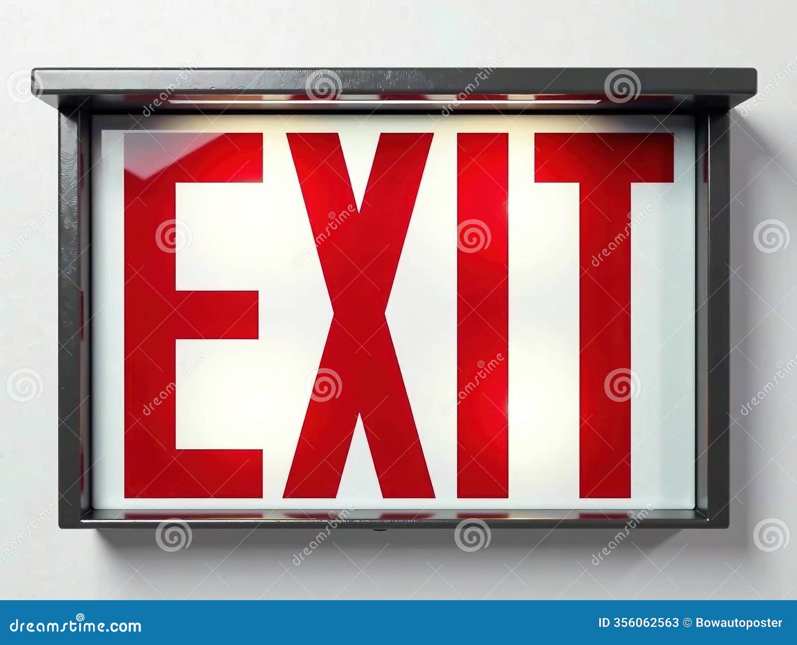 Bold and Bright Emergency Exit Sign Contemporary Industrial Safety ...