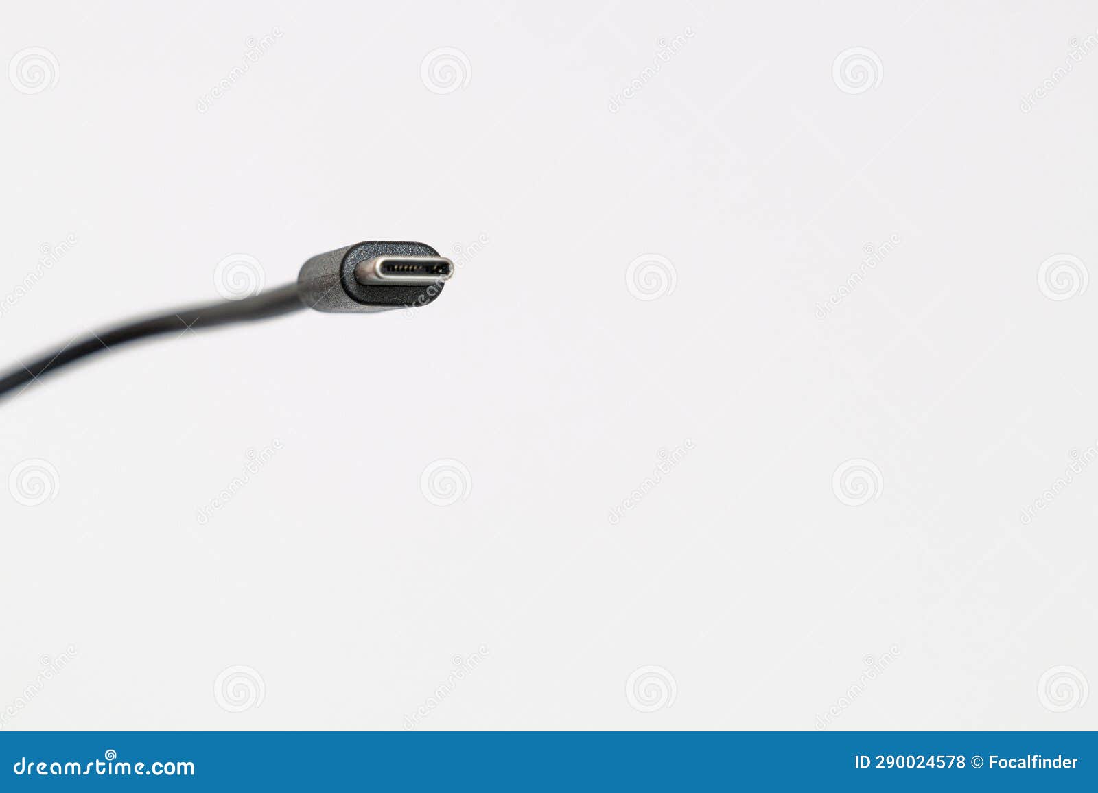 USB Type-C Cable: Front View Stock Photo - Image of black, negative ...