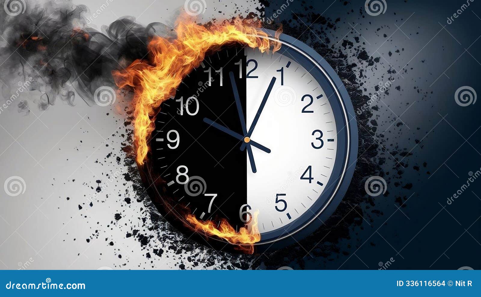 Burning Clock Image for Deadline - High-Resolution Time Running Out ...
