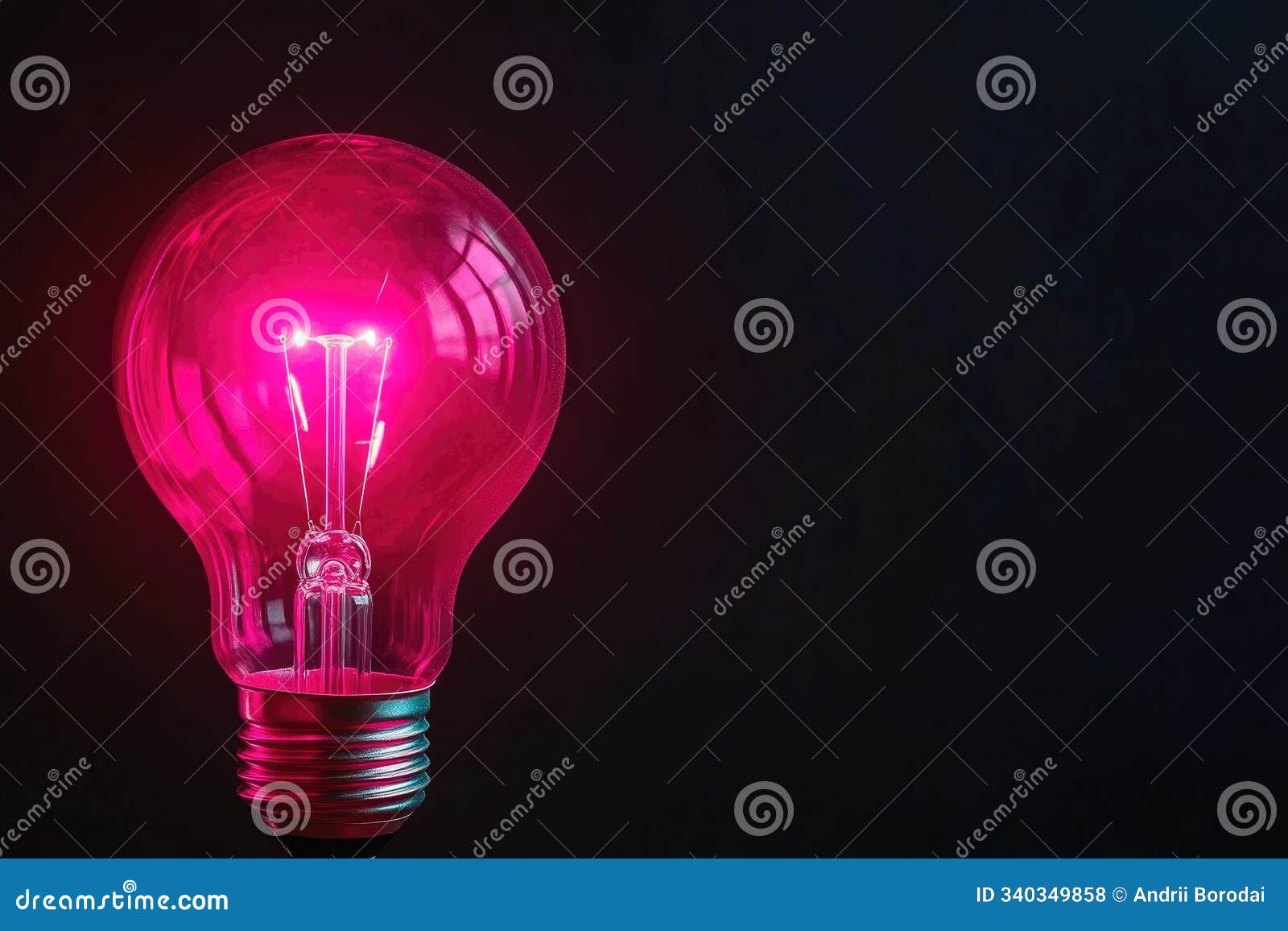 Striking Hot Pink Light Source on Black. Stock Illustration ...