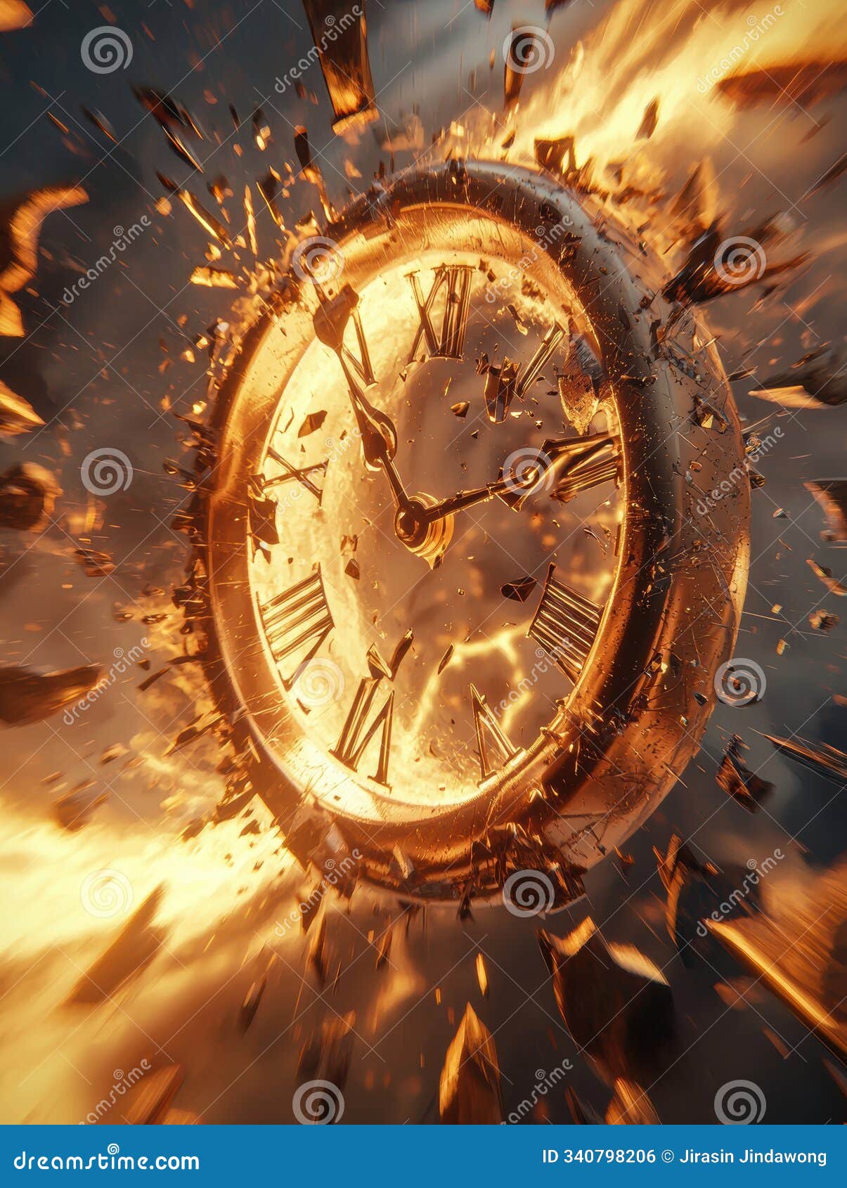 Spiraling Concept of Time Explosion Illustration Stock Illustration ...