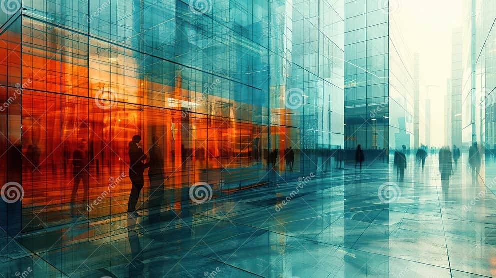 Glassy Reflections: Multiple Exposure of Modern Abstract Architecture ...