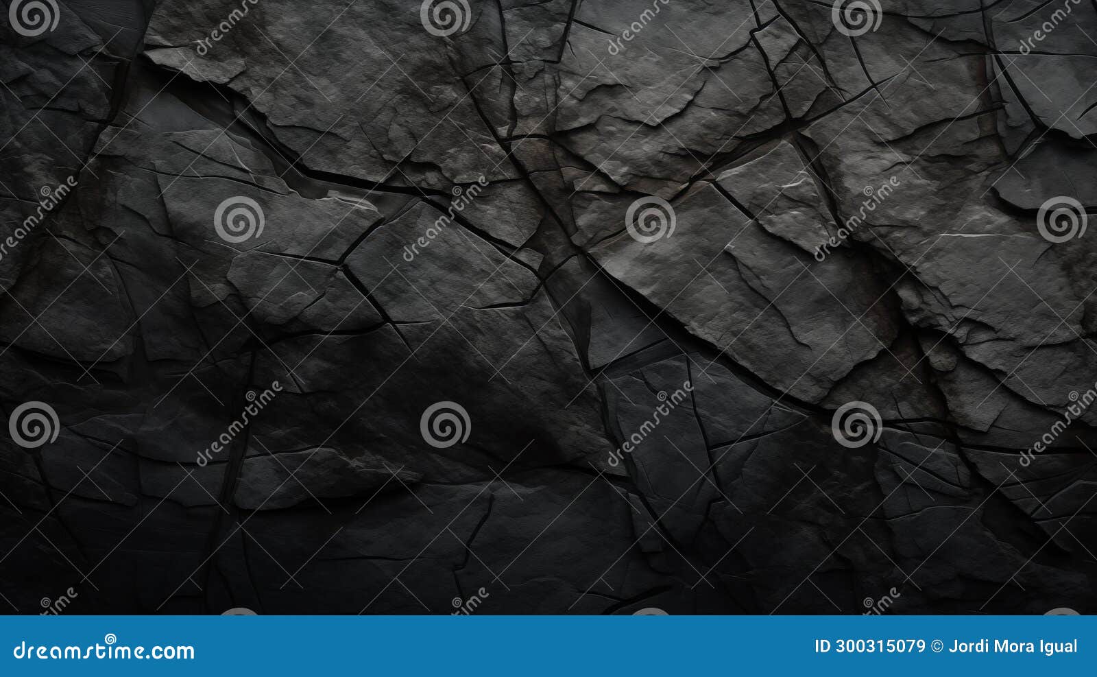 Nature’s Artwork: a Jagged Rock Wall with Cracks Stock Illustration ...