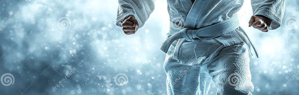 Dynamic Judo Practitioner Executing Precise Throw in Traditional Dojo ...