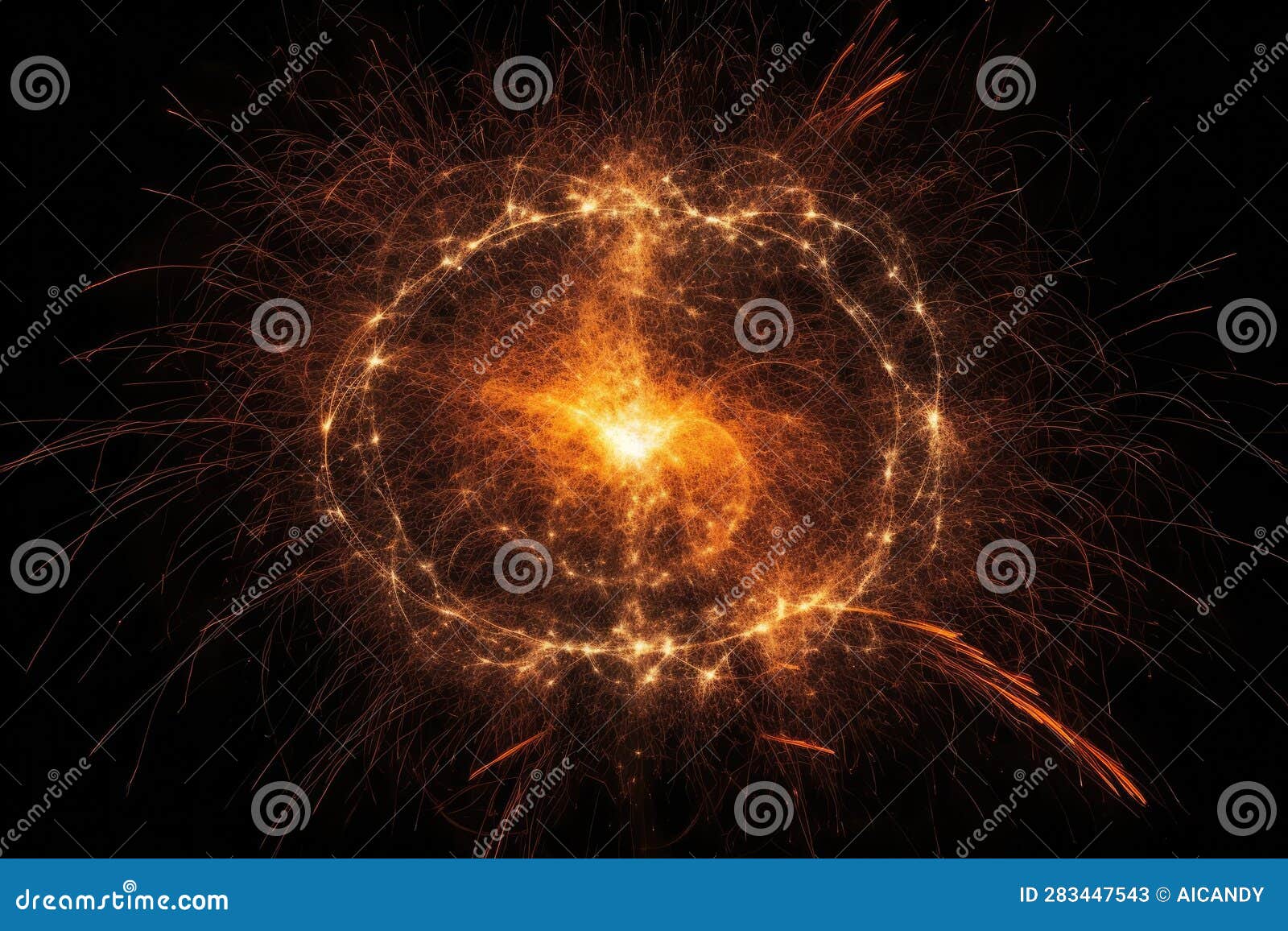 Striking Image of Electric Sparks Emanating from a Central Source and ...
