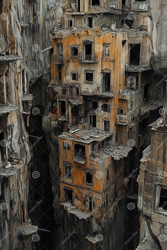 Striking Image of Eroded Building Structure Deep within Rocky Gorge ...