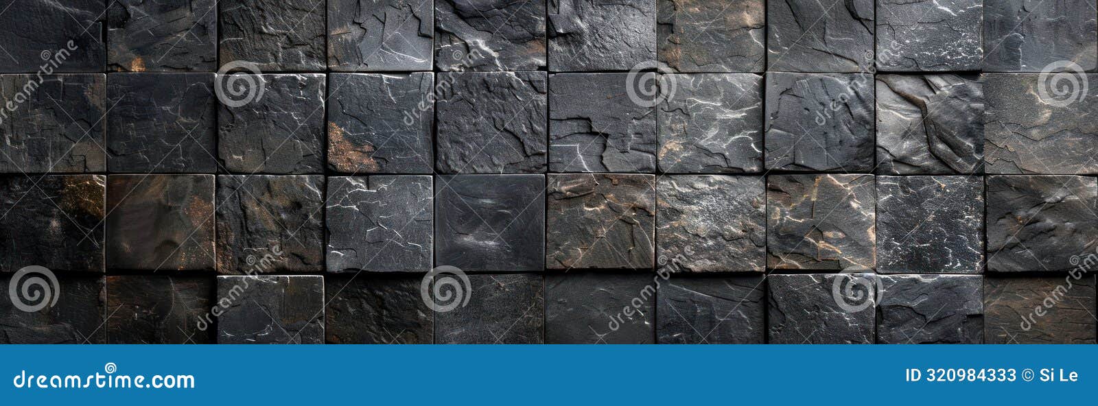 Anthracite Stone Texture - Black and Grey Concrete Tile Wall/Floor ...