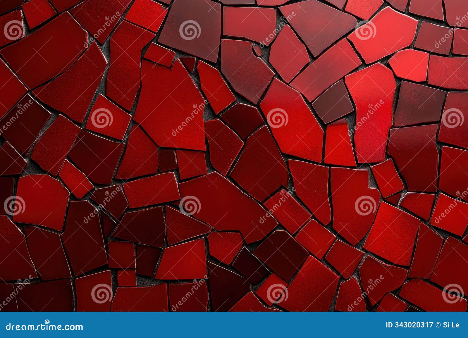 Dark Red Mosaic Tile Wall Texture with Waving Waves Shapes - Abstract ...
