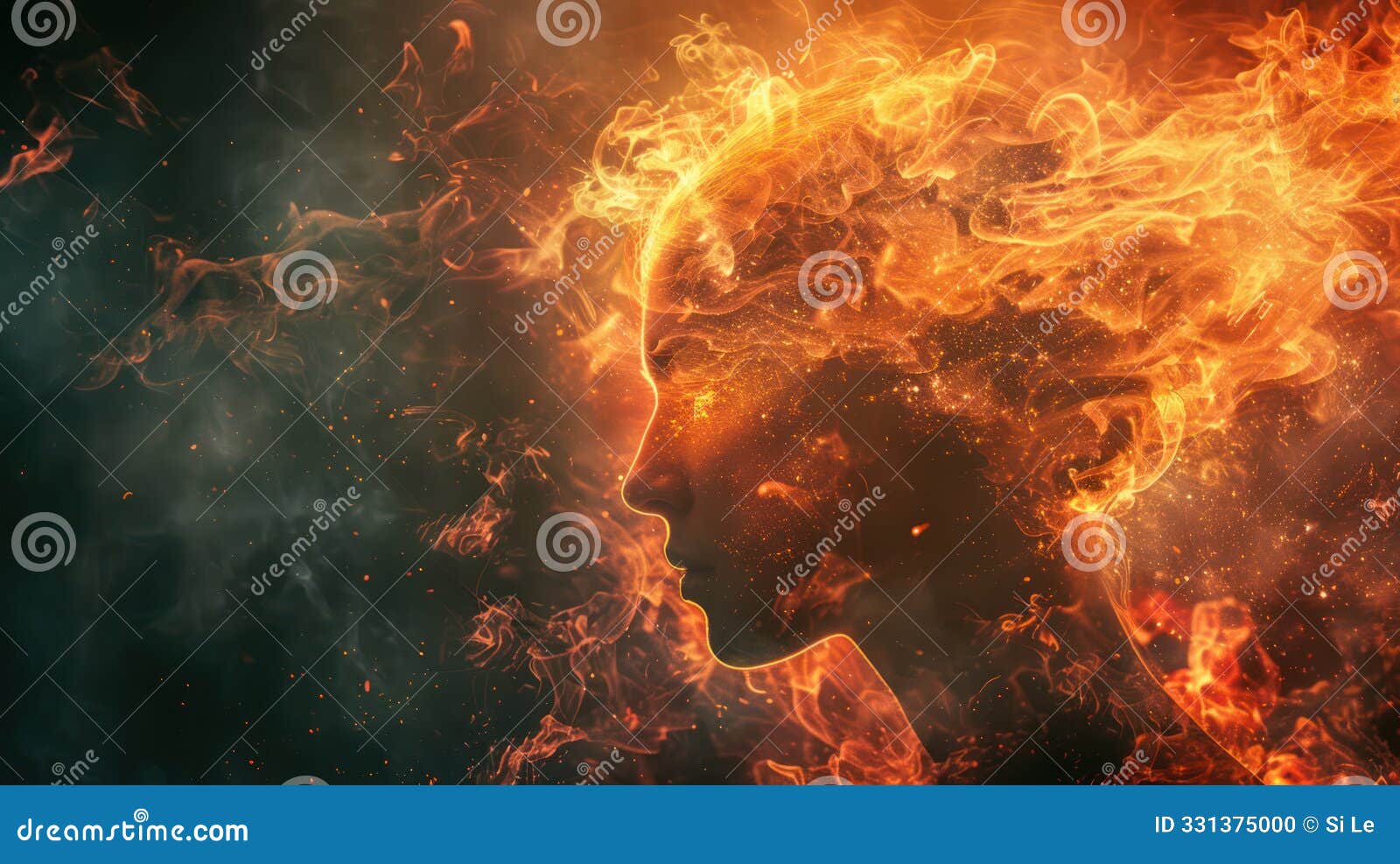 Explosive Head: Symbolizing Anger, Stress, or Creative Epiphany Stock ...