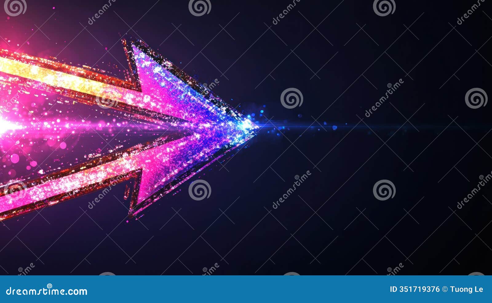 Intertwined Rays of Light in Arrow Formation: Abstract Concept of ...